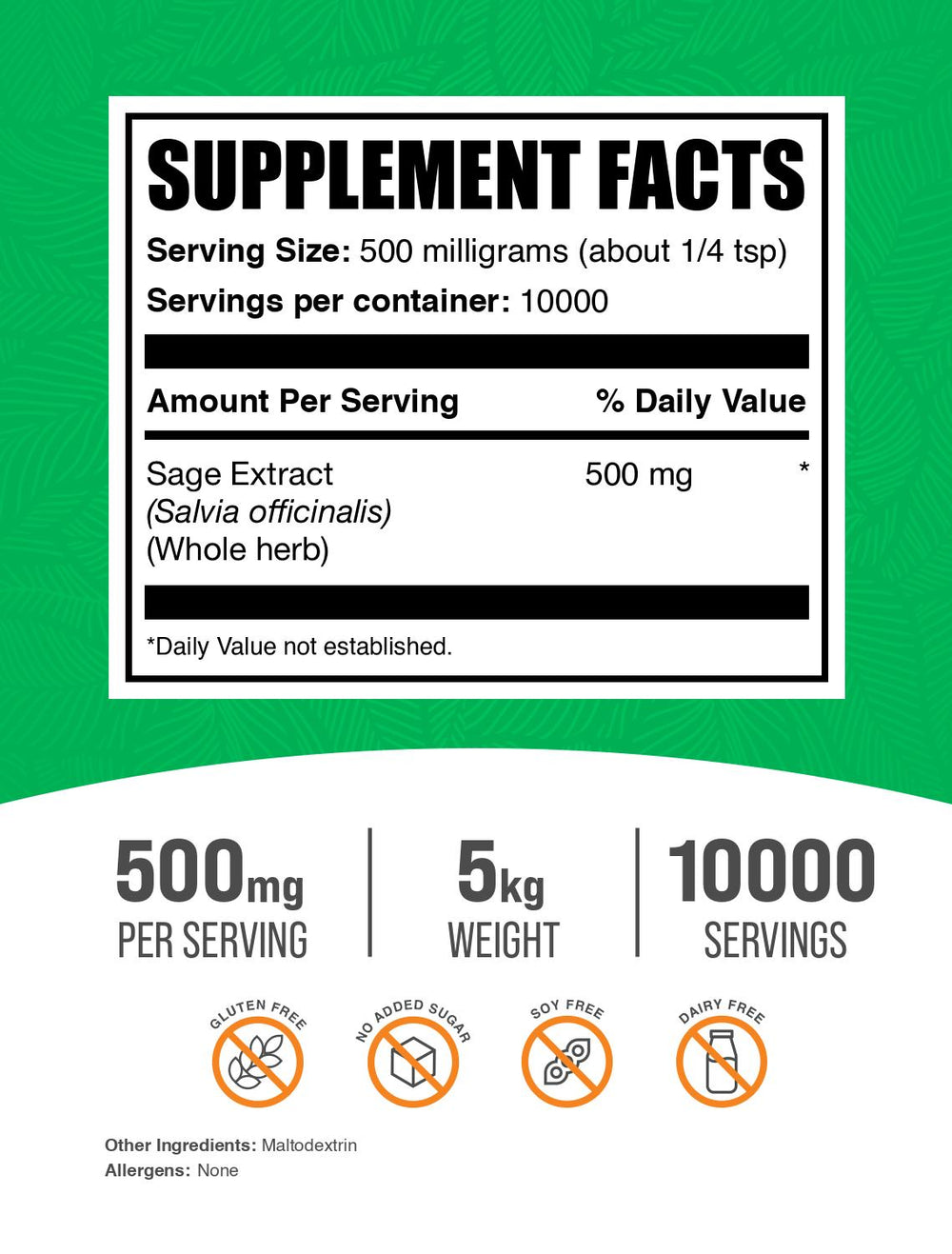 Sage Extract | Salvia japonica Extract | Herbal Supplements