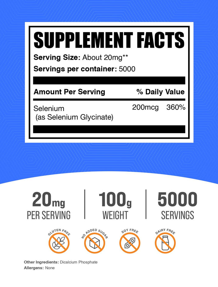 Selenium Benefits | Buy Pure Selenium Glycinate Powder