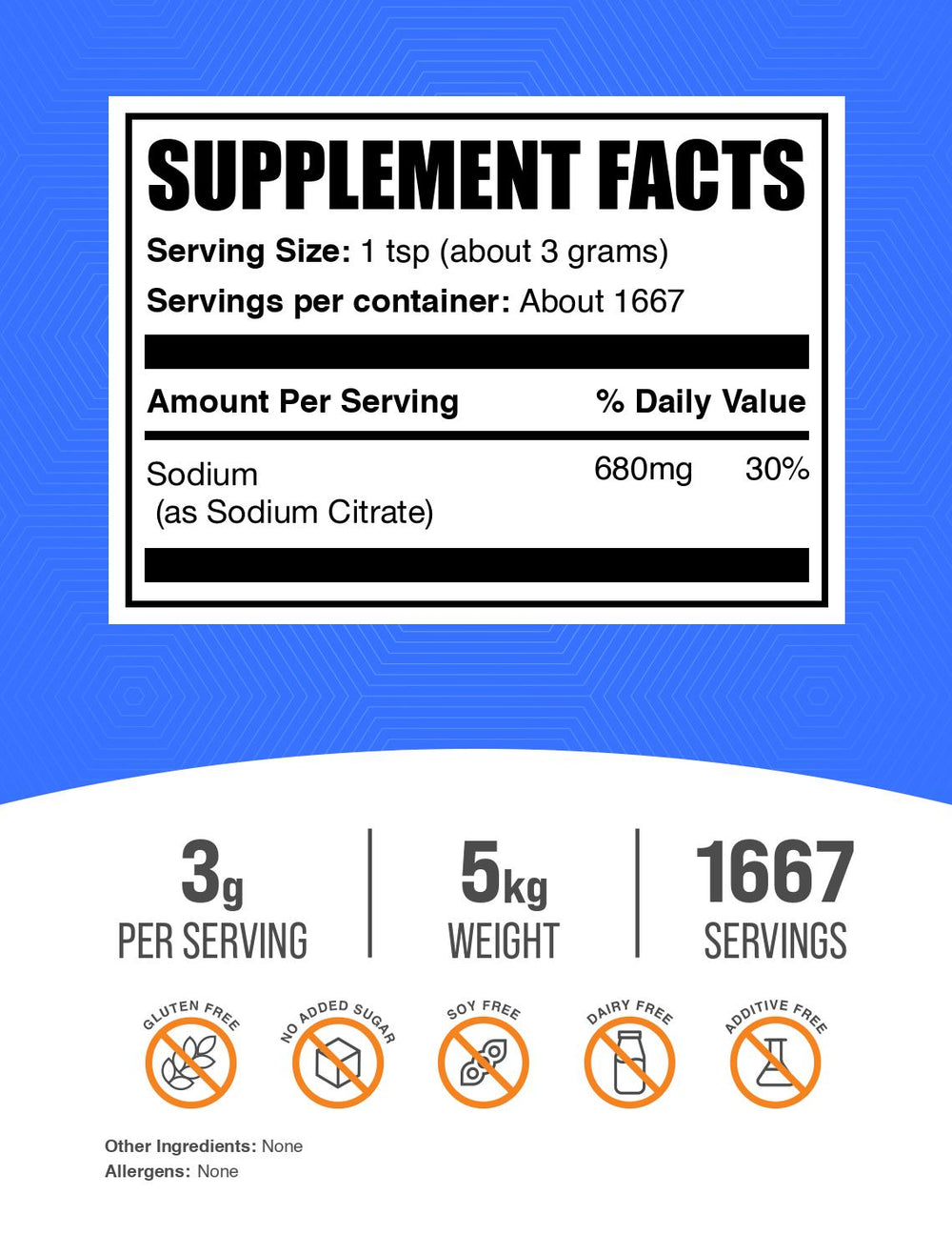 Sodium Citrate Powder | Sodium Supplements