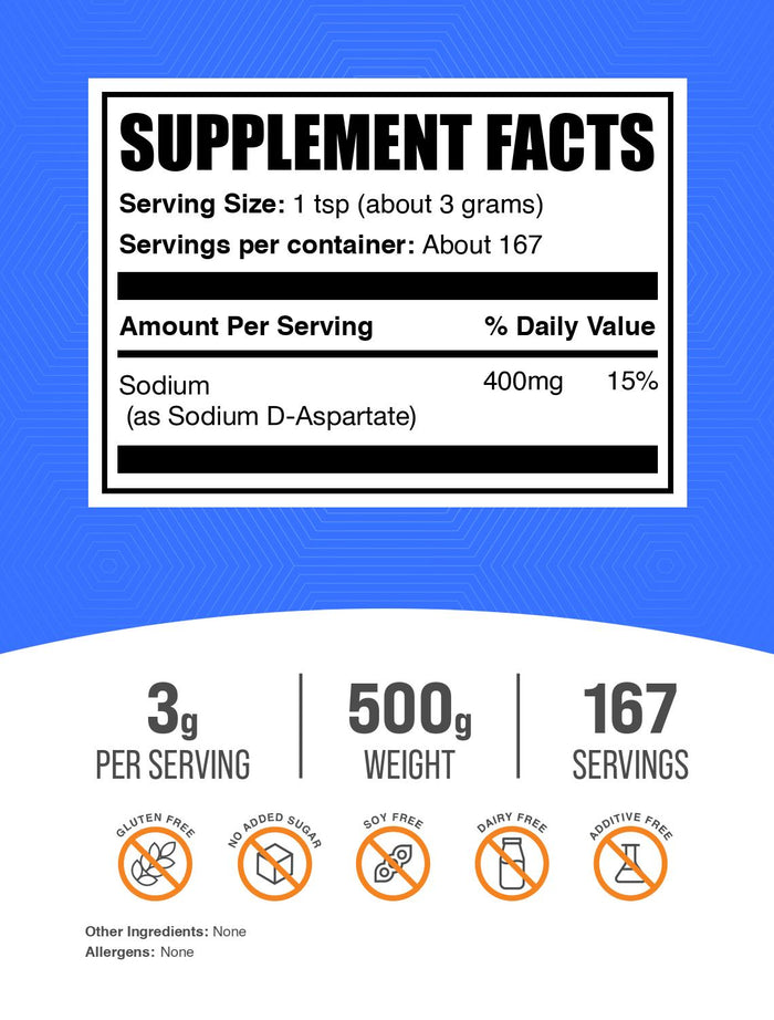 Sodium D-Aspartate Powder | Sodium Supplements