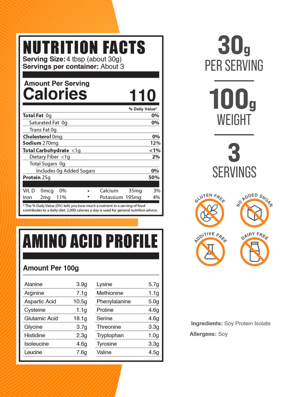 Soy Protein Isolate Powder | Protein Supplements
