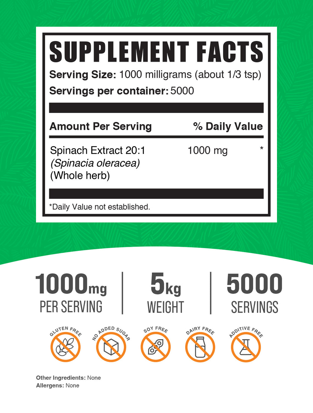 Spinach Extract | Spinach Supplement | Spinacia oleracea Extract