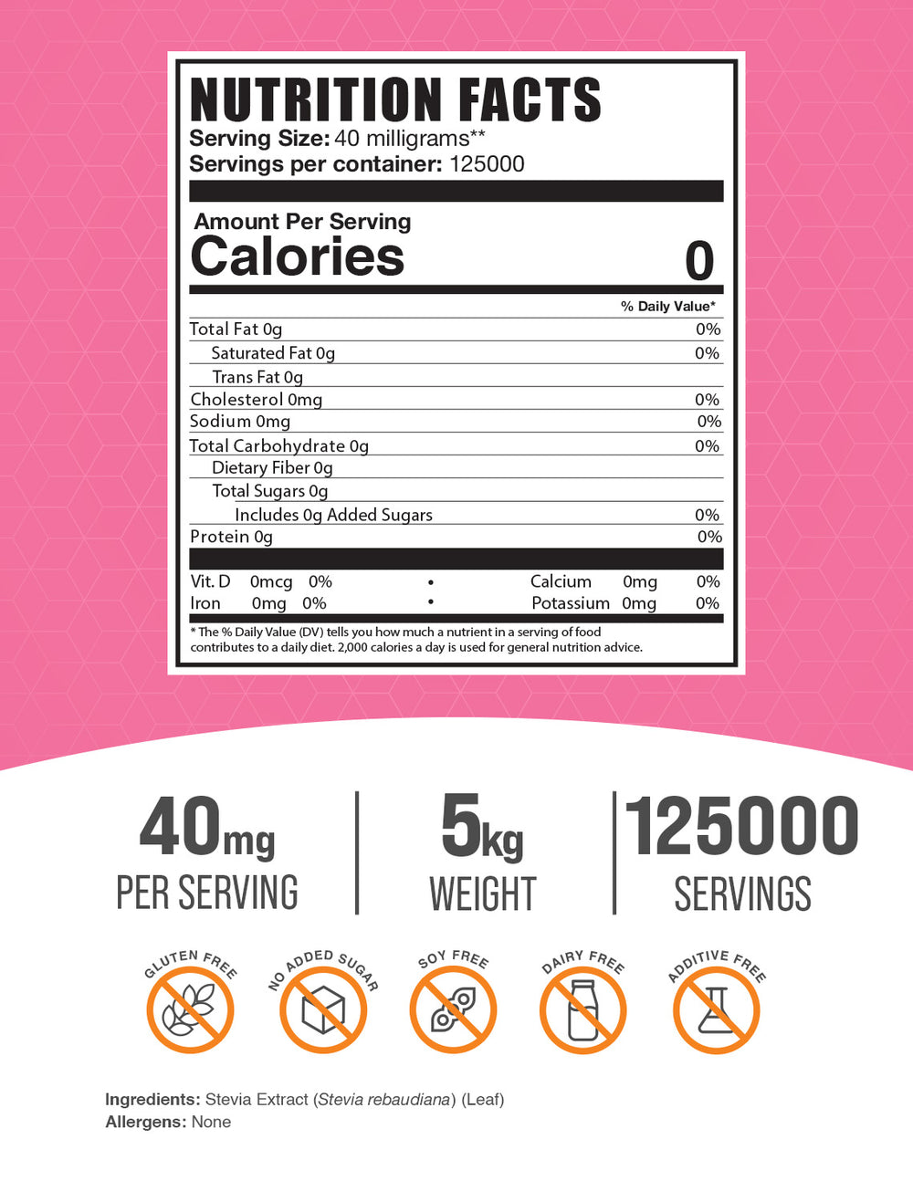 Stevia Extract | Zero Calorie Sweetener