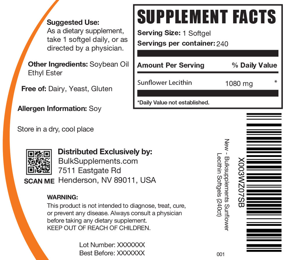 Sunflower Lecithin Pills - Enhance Your Health