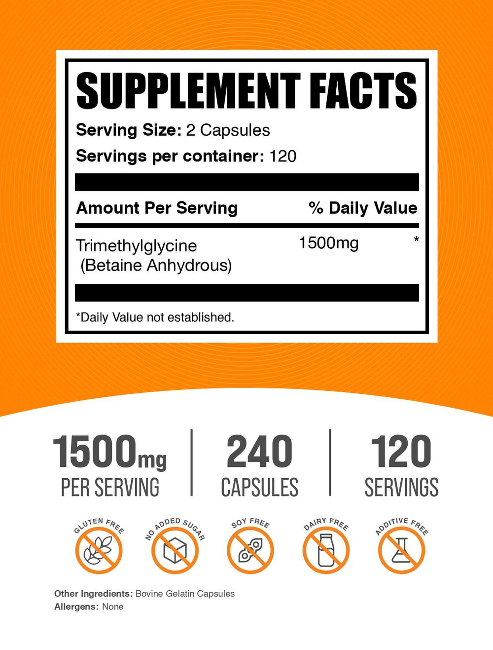 Betaine Anhydrous Trimethylglycine (TMG) | TMG Supplement