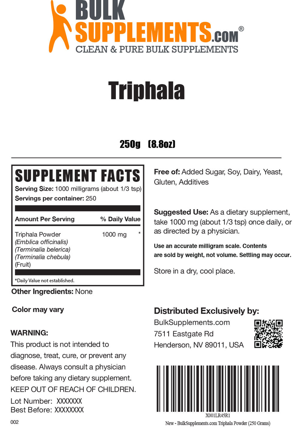 Triphala Powder | Herbal Supplements