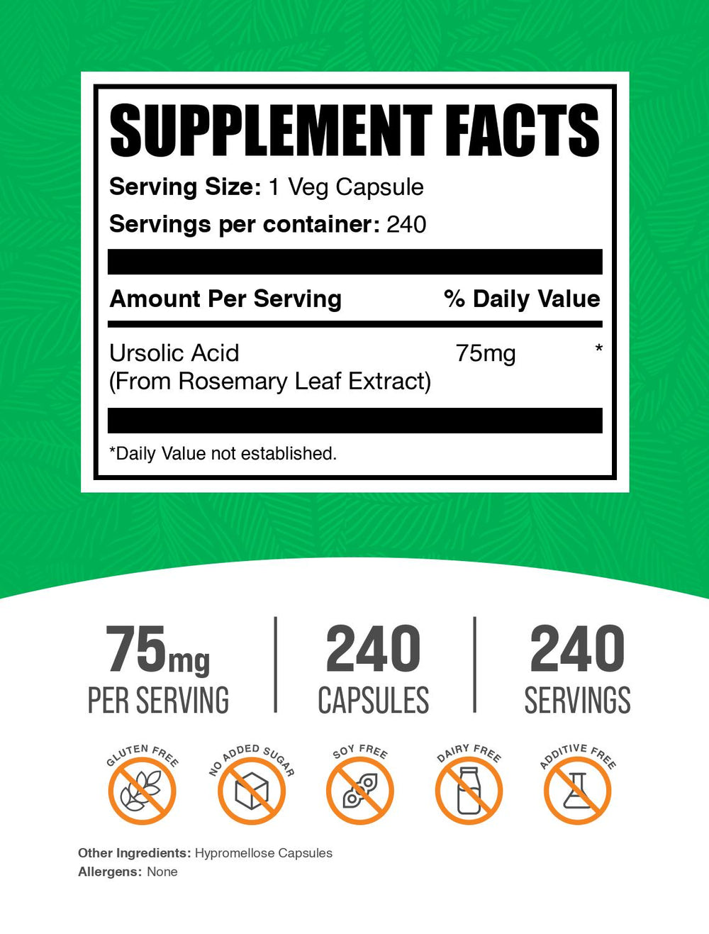Ursolic Acid Capsules - Premium Immune Support & Wellness Supplement