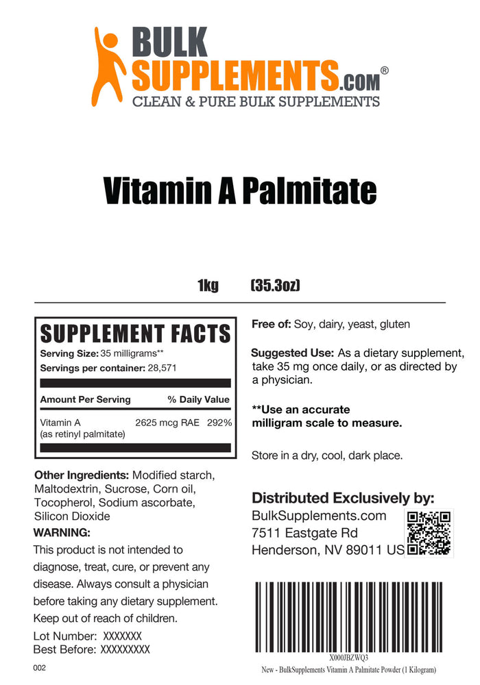 Vitamin A Palmitate Powder | Vitamin A Supplement