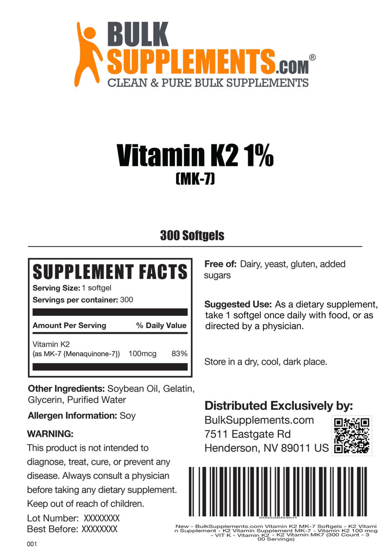 Vitamin K2 MK7 Powder | Vitamin K Supplement