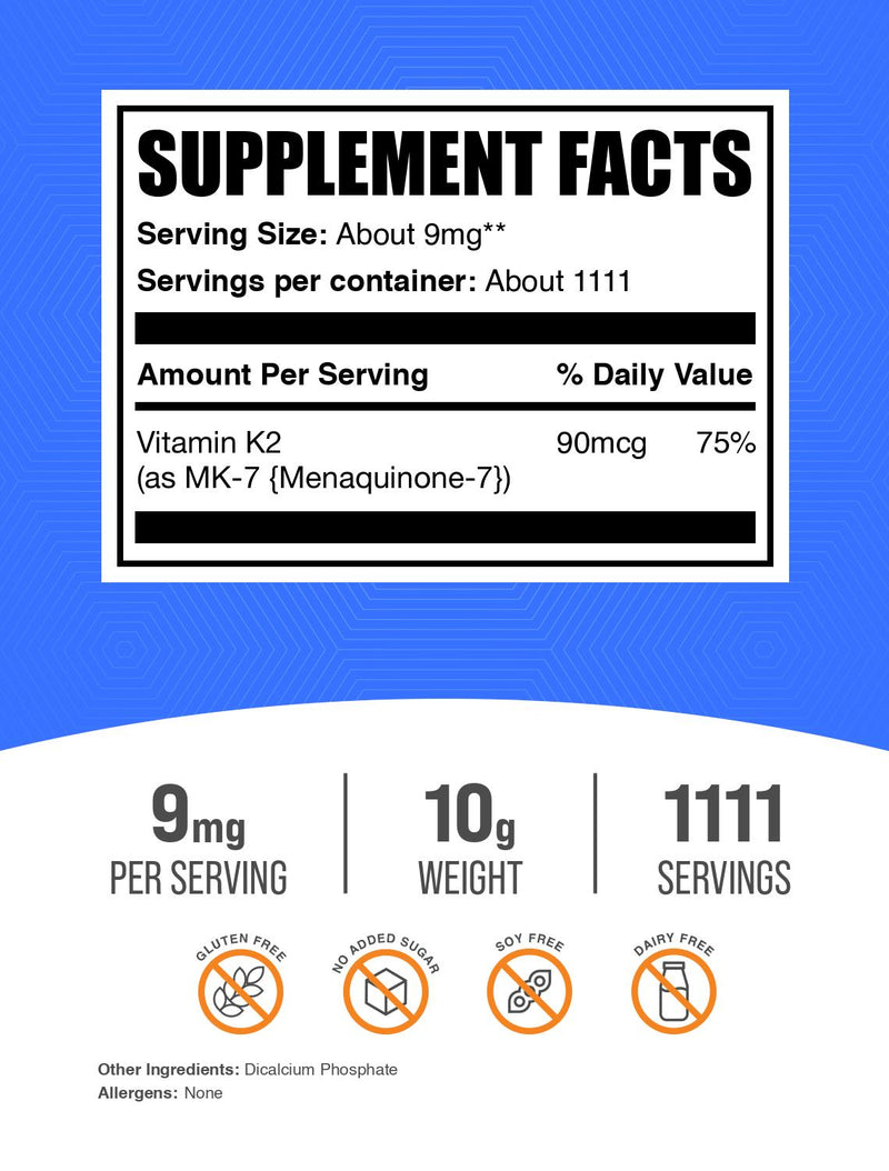 Vitamin K2 MK7 Powder | Vitamin K Supplement