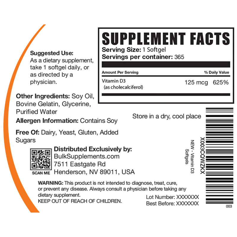 Vitamin D3 Softgels Boost Your Immune System 2808