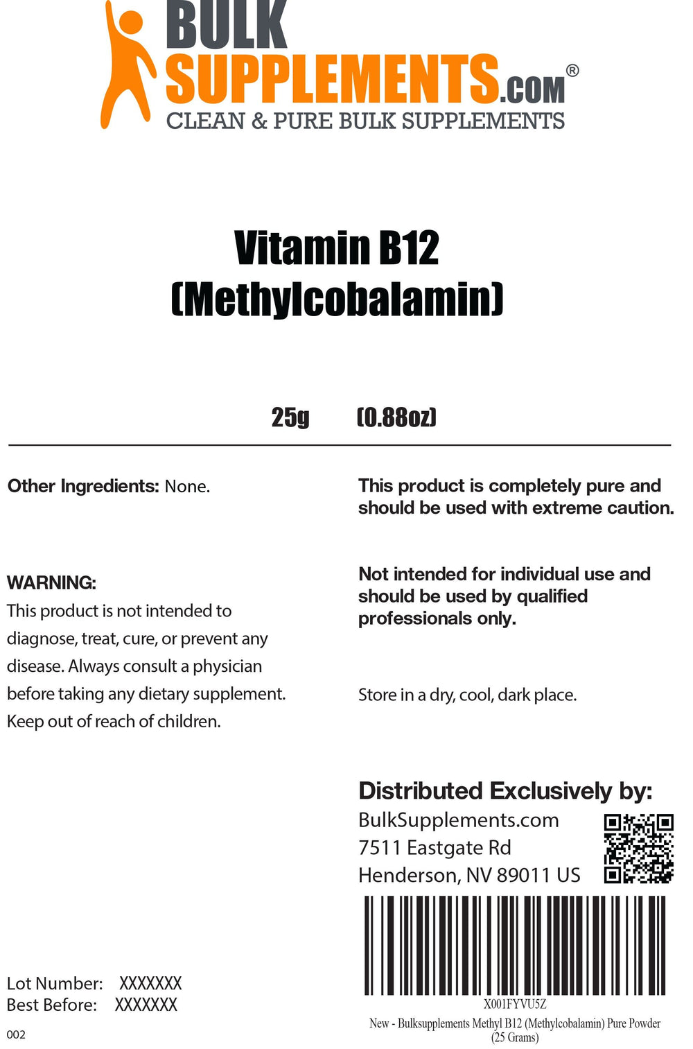 Vitamin B12 Supplement | Methylcobalamin Powder