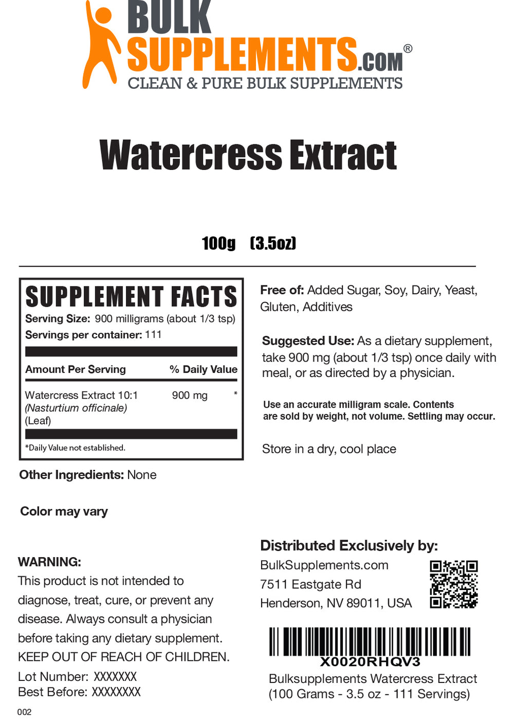 Supplements to Lower Cholesterol | Nasturtium officinale Extract
