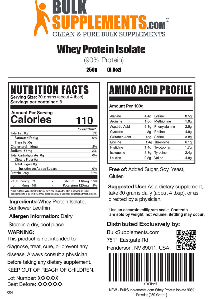 Whey Protein Isolate 90% | Whey Protein Powder