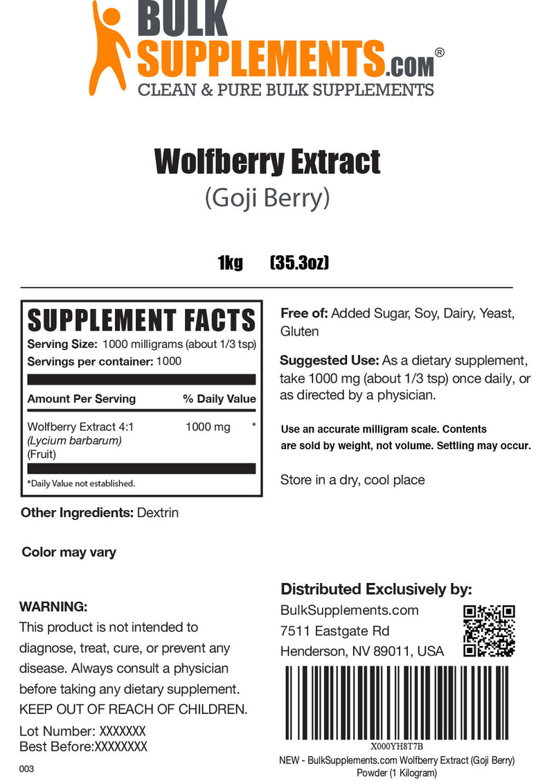 Goji Berry Benefits | Goji Berry Extract | Lycium barbarum