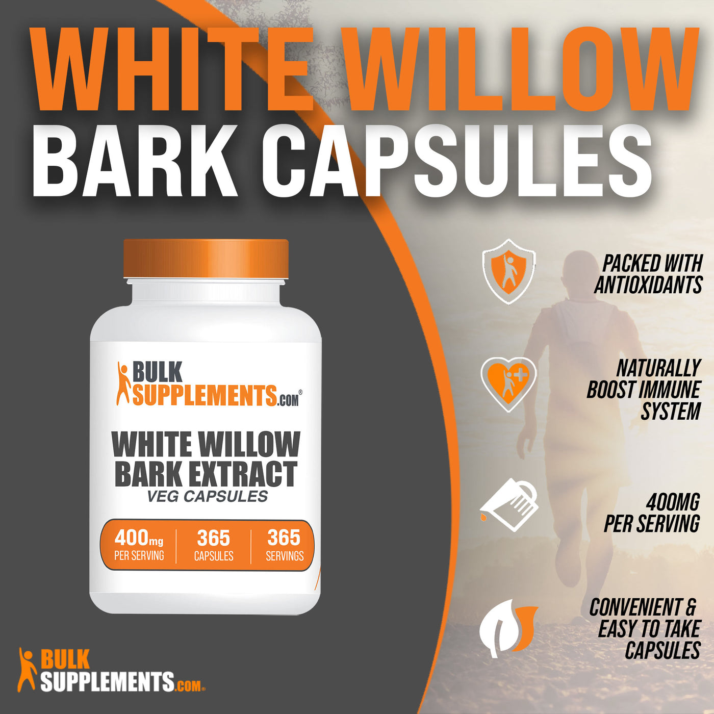 White Willow Bark Extract Capsules - Get More From Your Supplements
