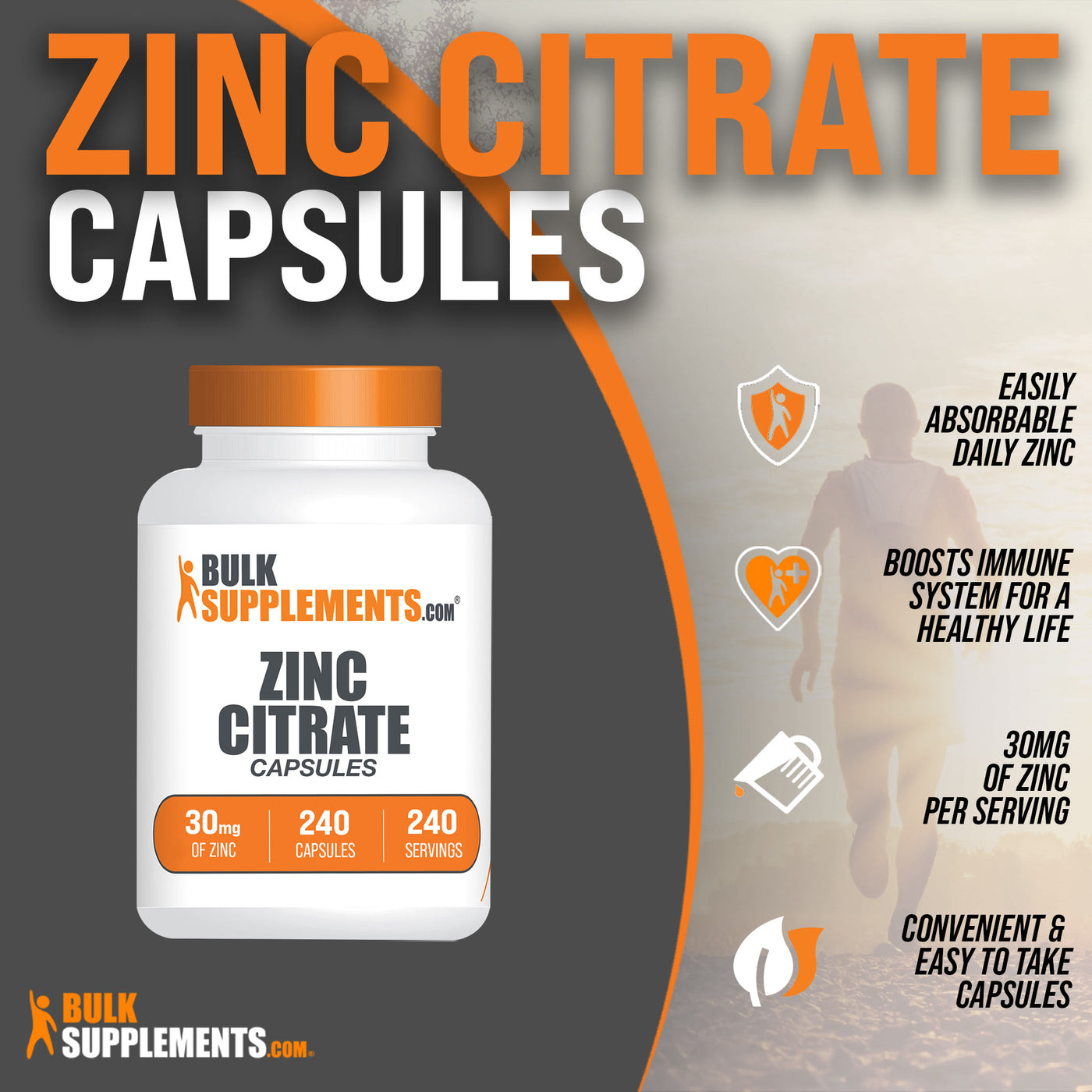 Zinc Citrate Capsules - Improve Immunity & Skin Health
