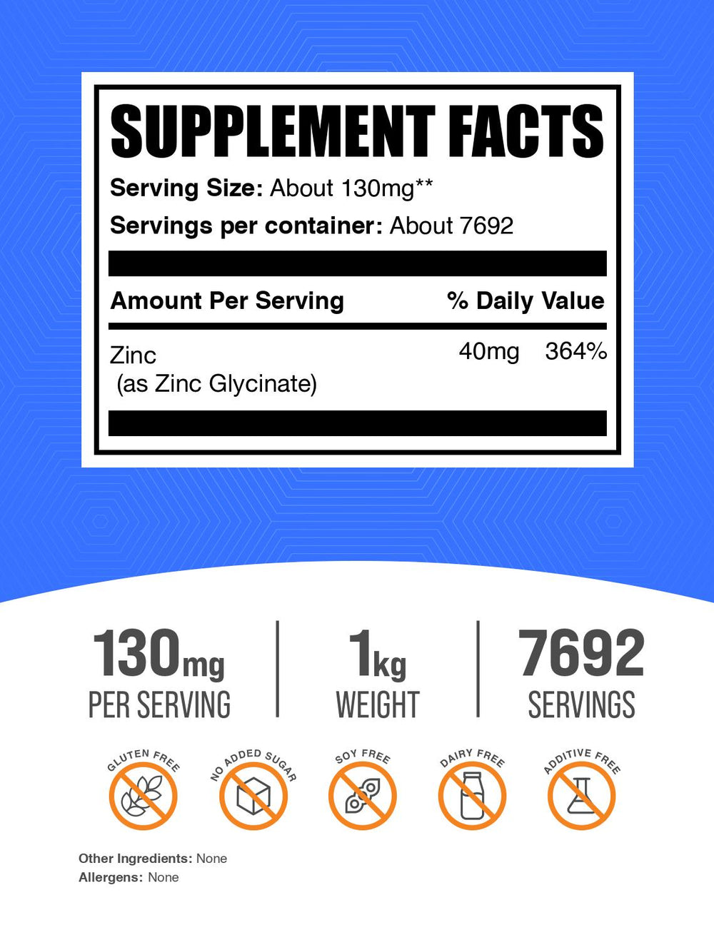 Zinc Glycinate Powder | Zinc Supplement | Zinc Glycinate Supplement